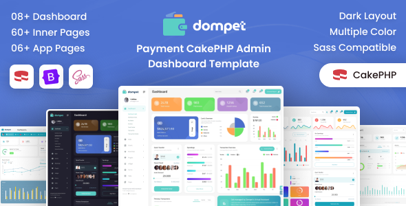 Dompet - Payment CakePHP Admin Dashboard Bootstrap Template